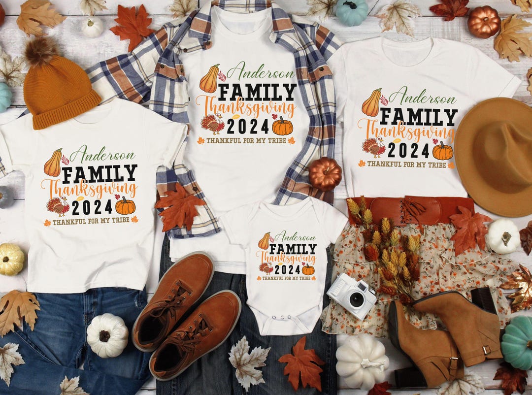 Custom Family Thanksgiving Shirt, Matching Family Thanksgiving Shirt ...