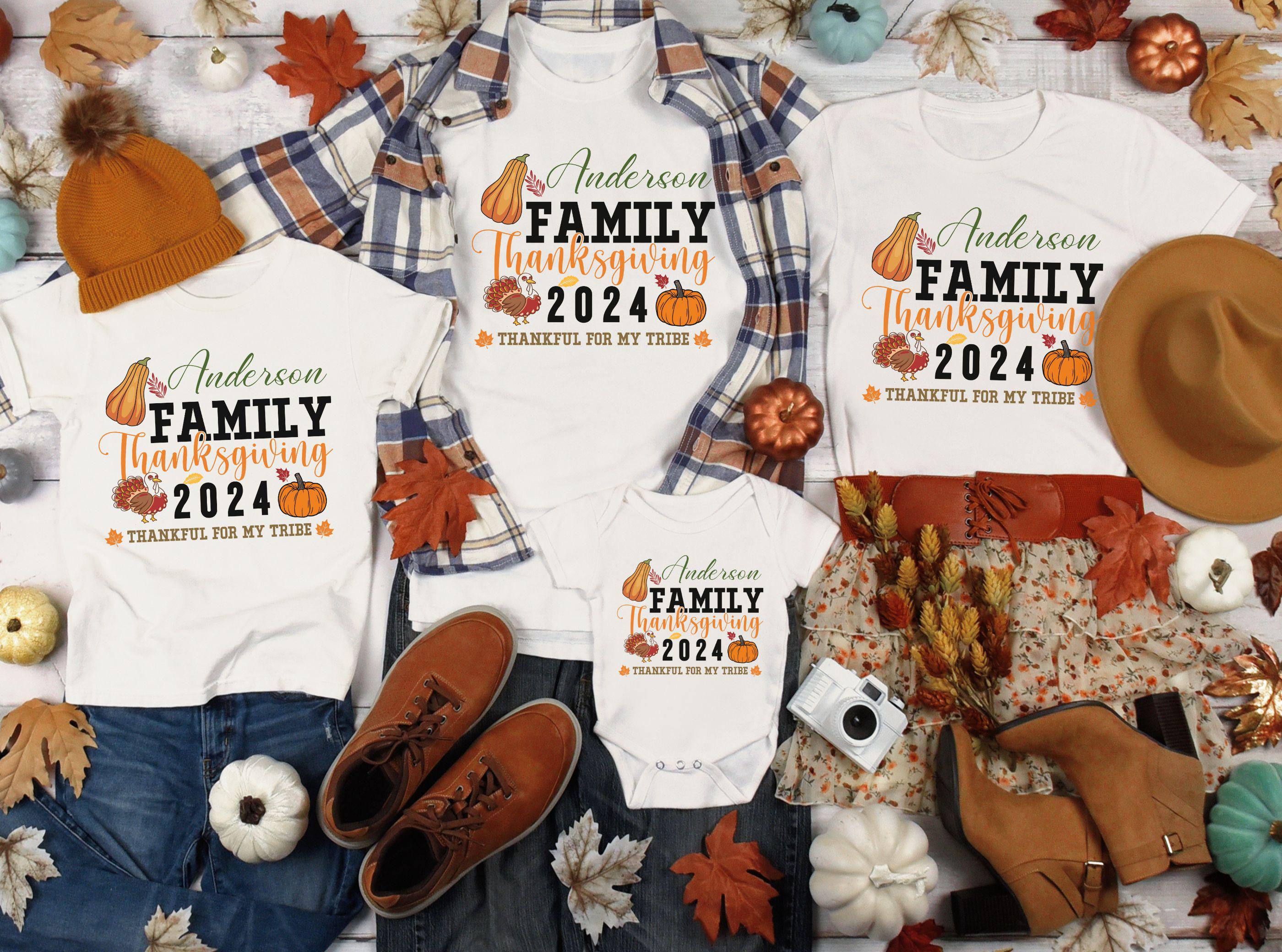 Custom Family Thanksgiving Shirt, Matching Family Thanksgiving Shirt ...