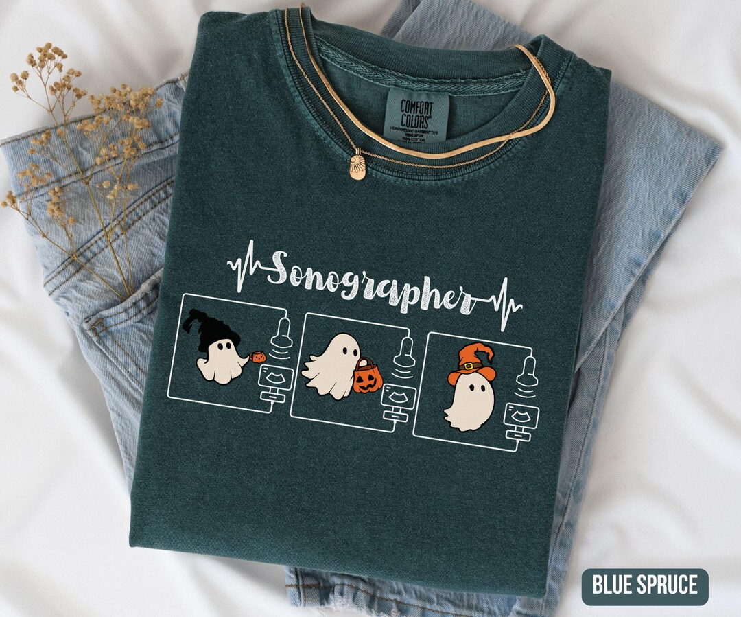 Halloween Sonographer Shirt, Ghost Ultrasound Tech Shirt, Ultrasound ...