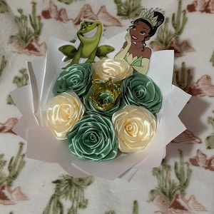 Princess and the Frog Ribbon Bouquet | Tiana-inspired Faux Flowers ...