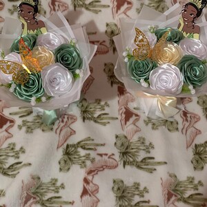Princess and the Frog Ribbon Bouquet | Tiana-inspired Faux Flowers ...