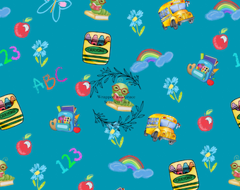 Back to School Girly Seamless File - Etsy