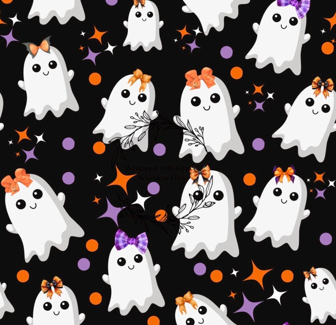 Girly Ghost Seamless File - Etsy