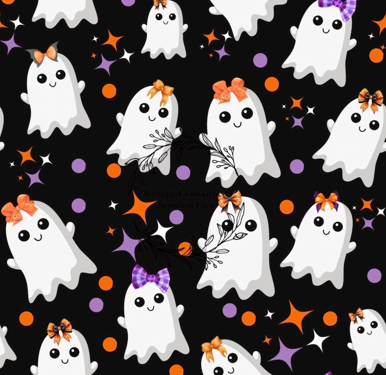 Girly Ghost Seamless File - Etsy