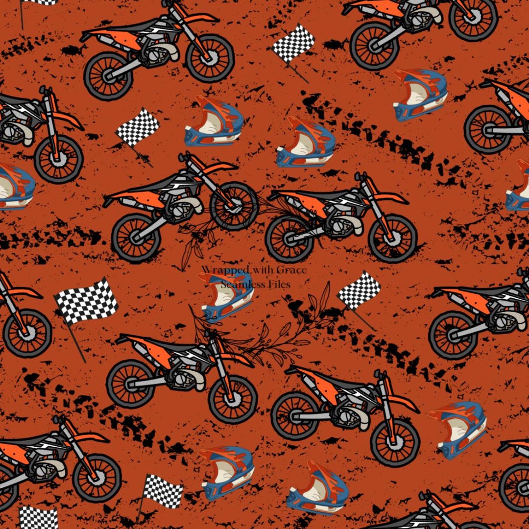Dirt Bike Seamless File - Etsy