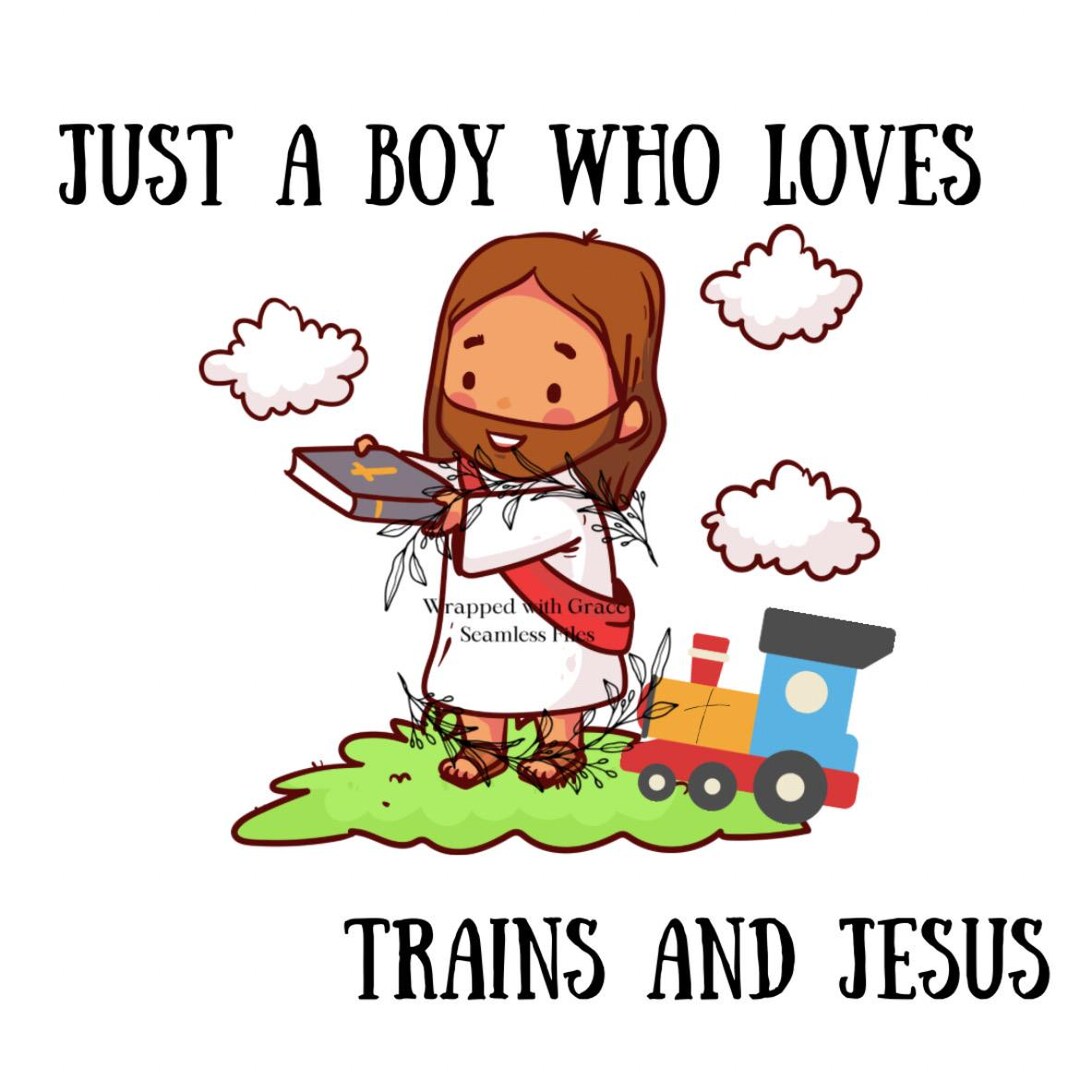 Trains and Jesus PNG - Etsy