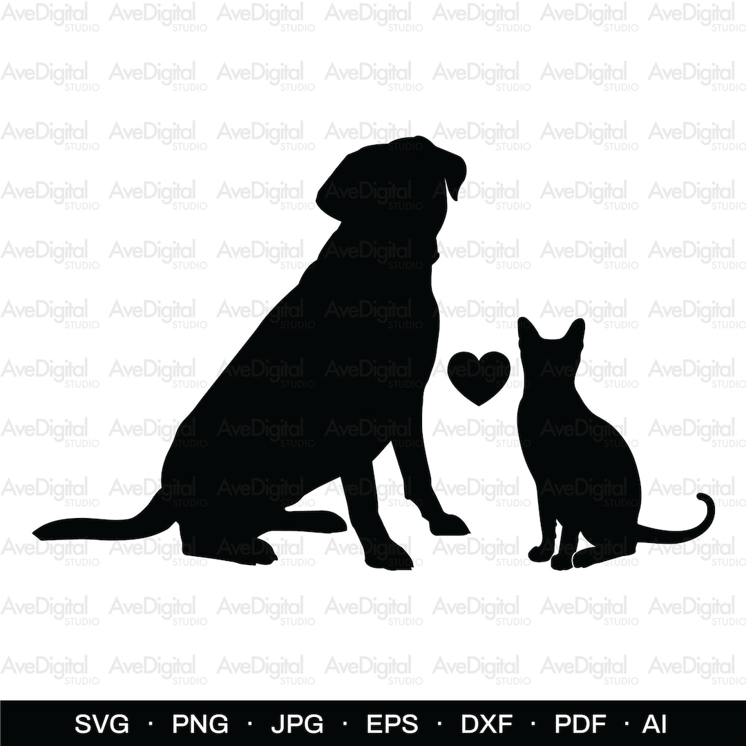 Dog and Cat Vector for Printing or Cutting, Dog and Cat Svg - Etsy