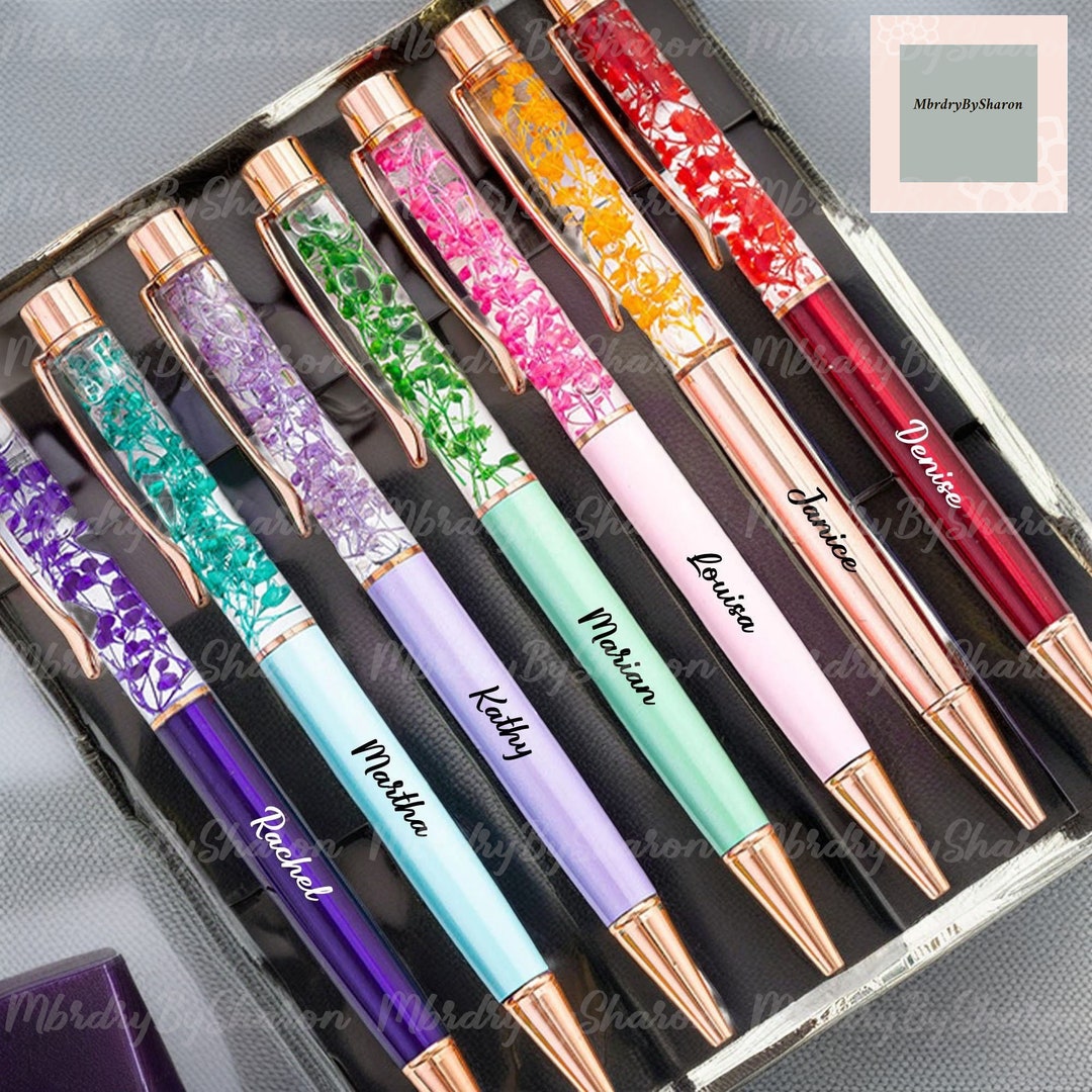 Personalized Flower Pen Ballpoint Pen, Ballpoint Pen With Your Desired ...