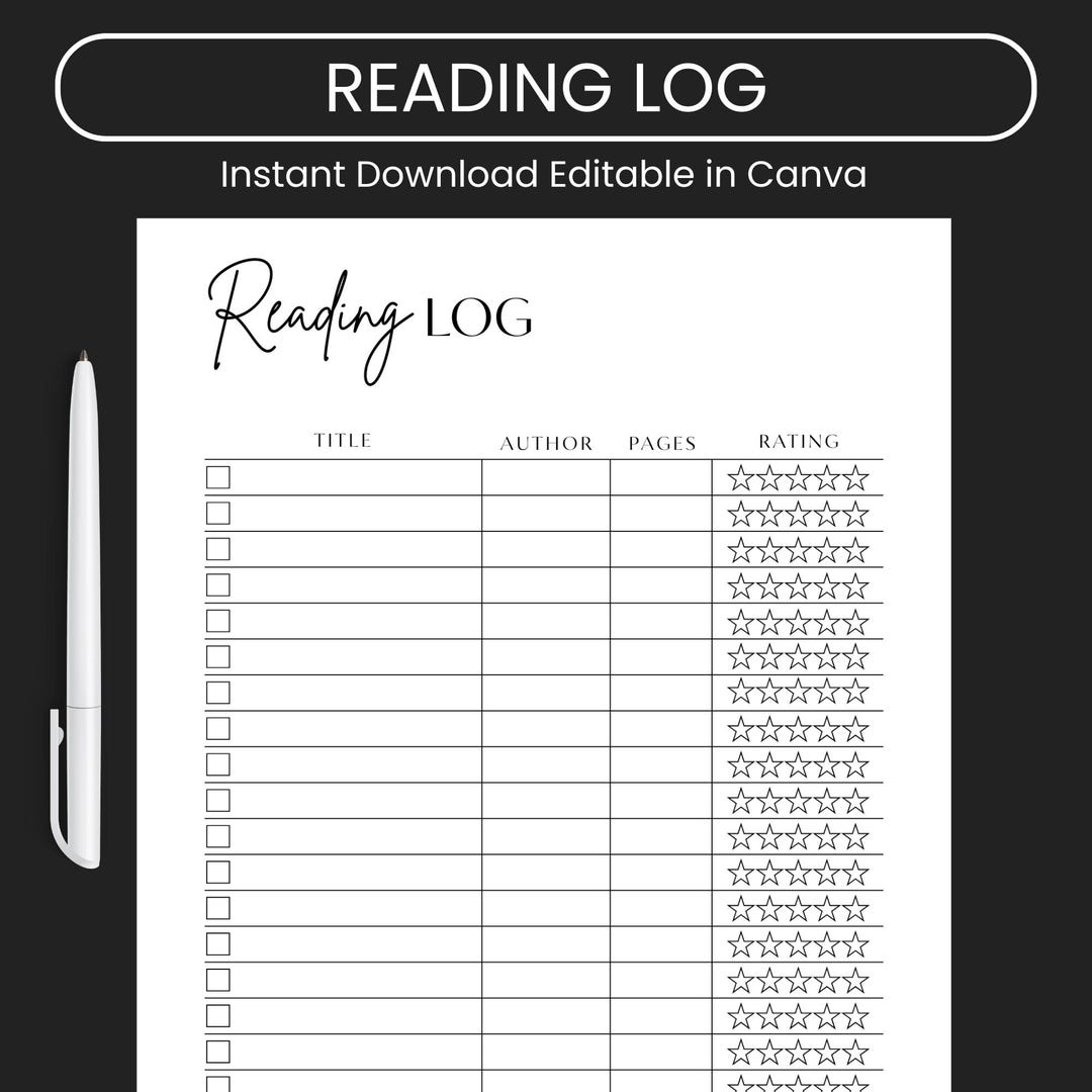 Reading Log Printable, Reading Tracker, Books to Read, Books I've Read ...