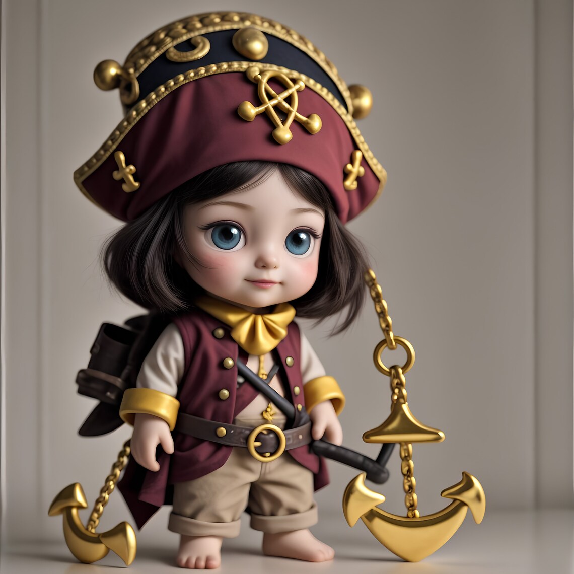 Little Cute Conqueror of the Seas - Pirate. High Quality Digital Image ...