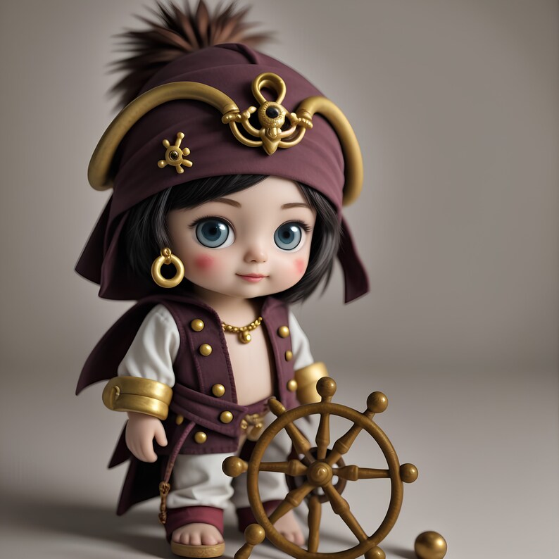 Little Cute Conqueror of the Seas - Pirate. High Quality Digital Image ...