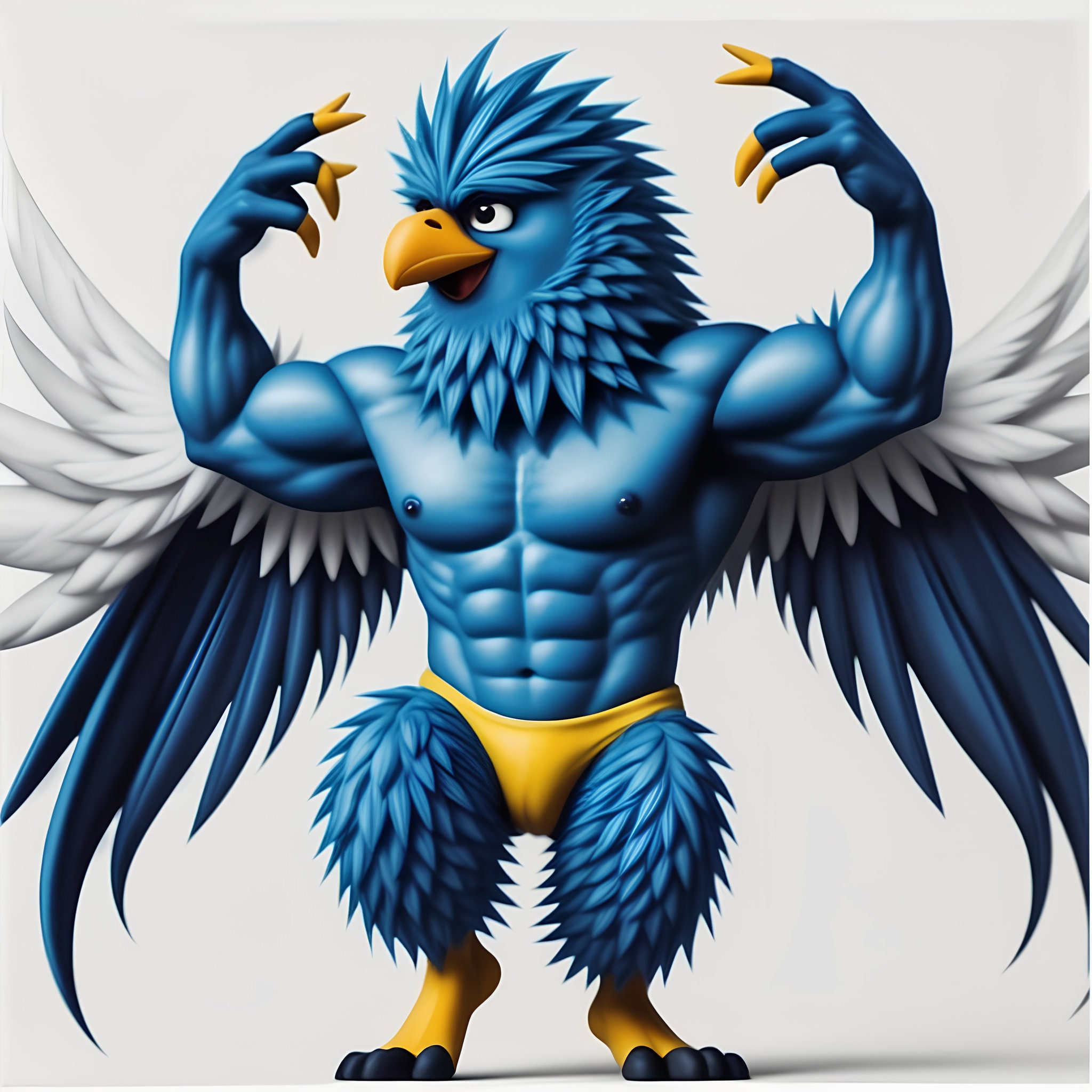 The Dancing Blue Bird is Masculine. High Quality Digital Image. 4096 X ...