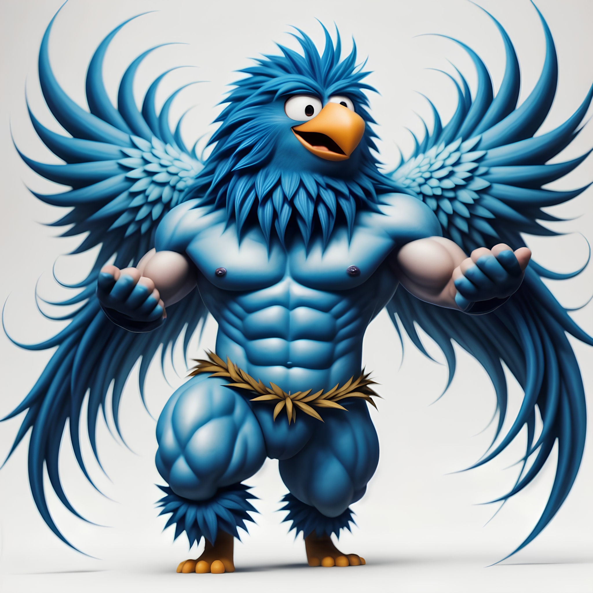 The Dancing Blue Bird is Masculine. High Quality Digital Image. 4096 X ...