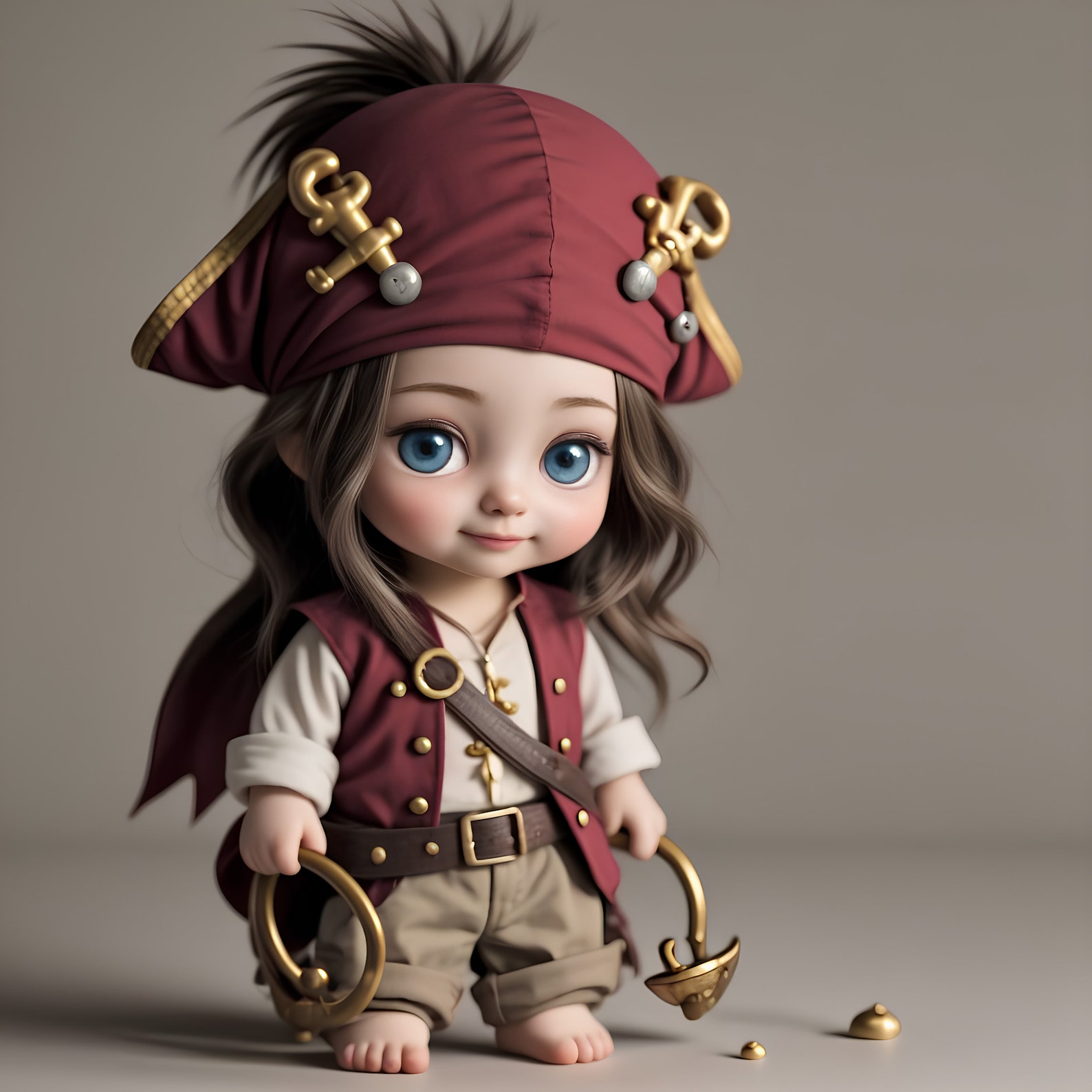 Little Cute Conqueror of the Seas - Pirate. High Quality Digital Image ...