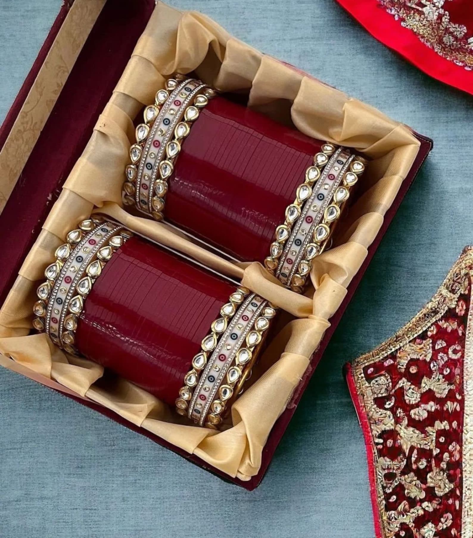 Punjabi Bridal Traditonal Kundan Chuda Set/wedding Chooda/traditional ...