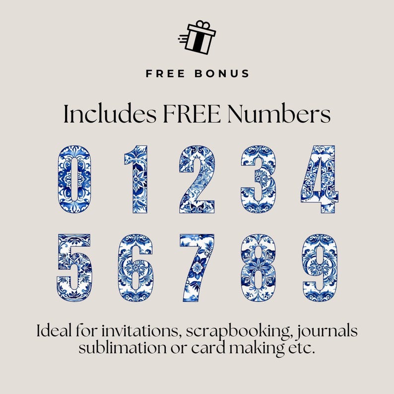 Mediterranean Tiles Alphabet Clipart, Watercolor Blue and White Letters ...