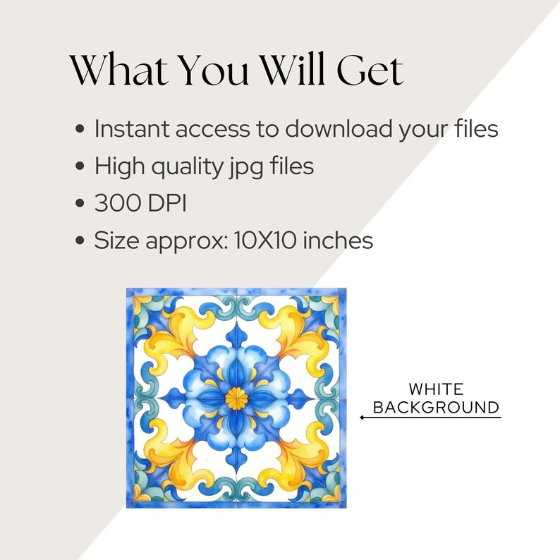 Mediterranean Tiles Clipart, Watercolor Tiles Clip Art, Portuguese ...