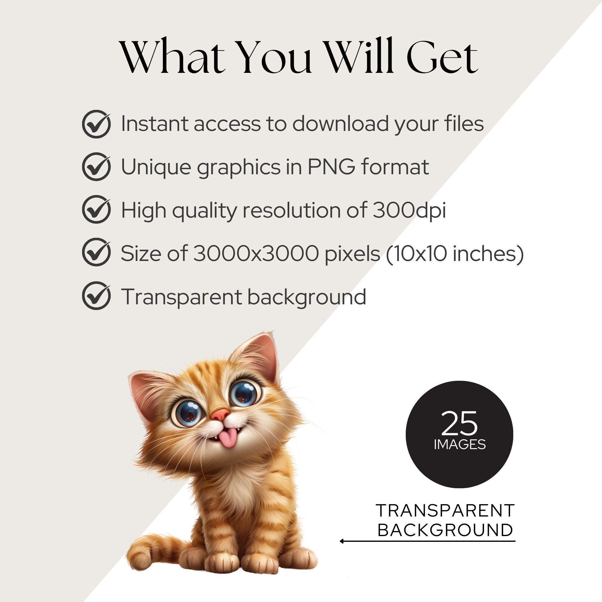 Quirky Cats Clipart PNG, Funny Animals, Whimsical Kittens, Cute Kitty ...