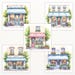 Cute Paris Cafe Clipart, Watercolor Parisian Cafe Illustrations, French ...