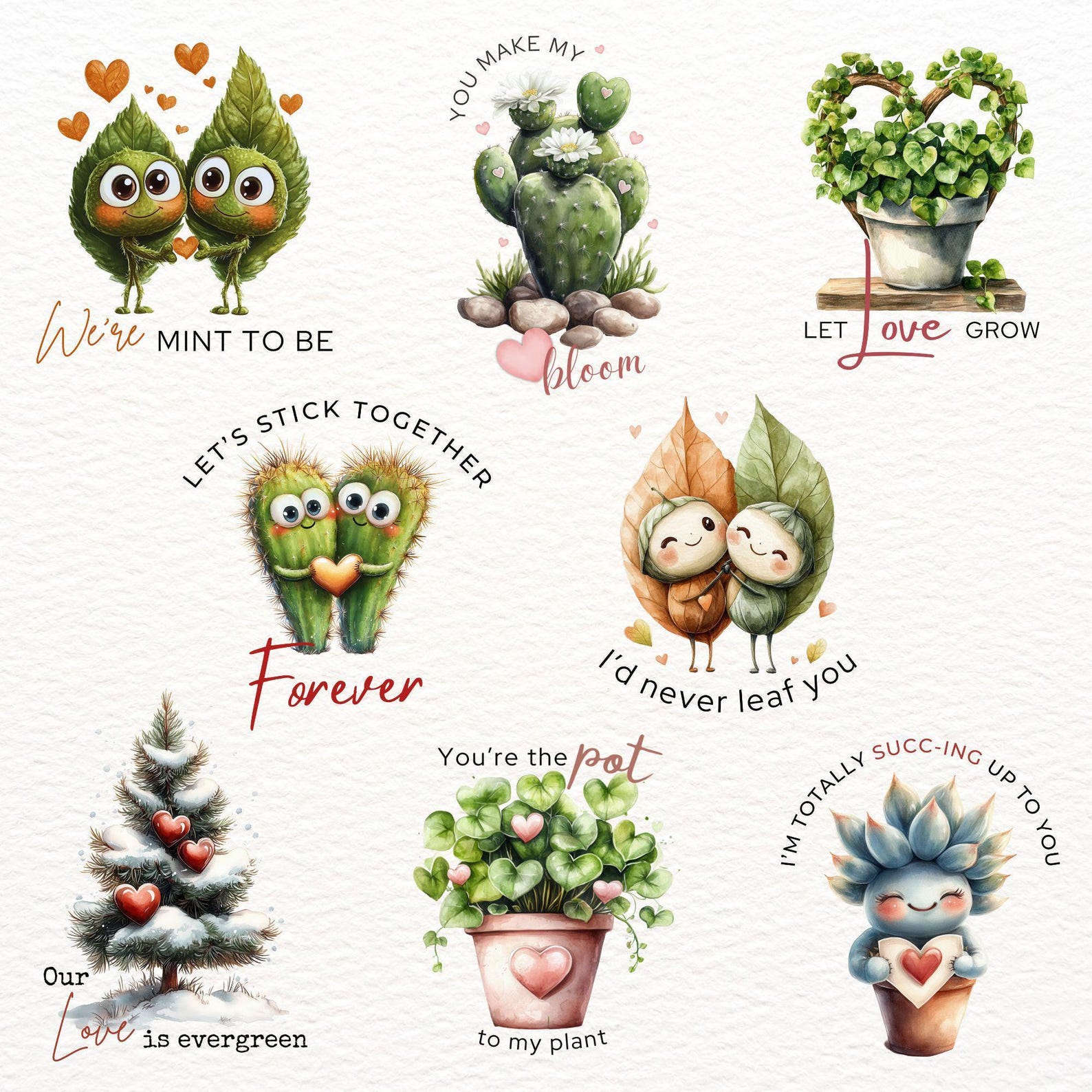 Valentines Day Love Clipart, Valentine's Day Clip Art for Card Making ...