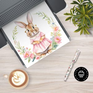 Watercolor Grandma Bunny Clipart, Nursery Art, Cute Bunny PNG, Easter ...