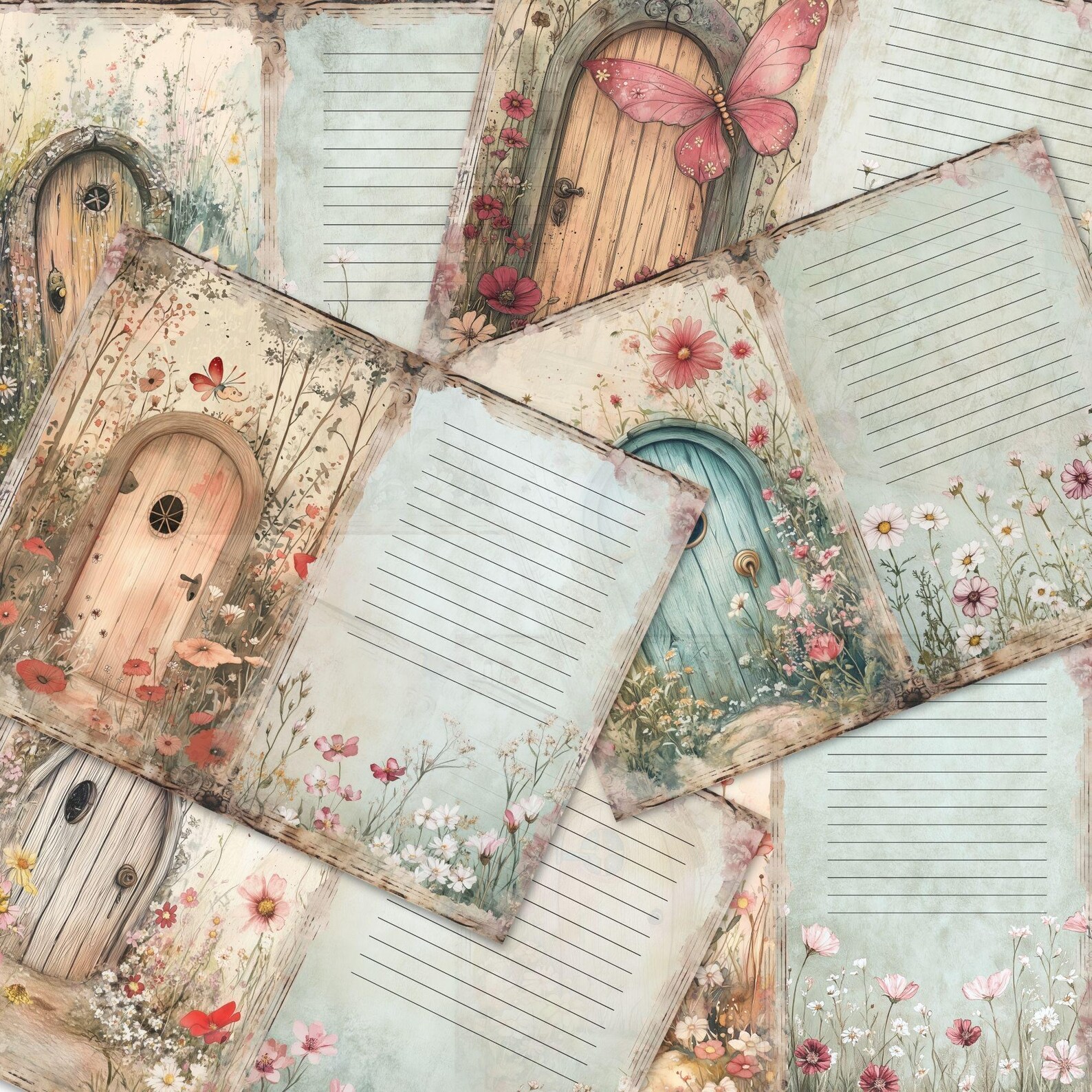 Fairy Junk Journal Pages, Enchanted Fairy Garden Printable Ephemera ...