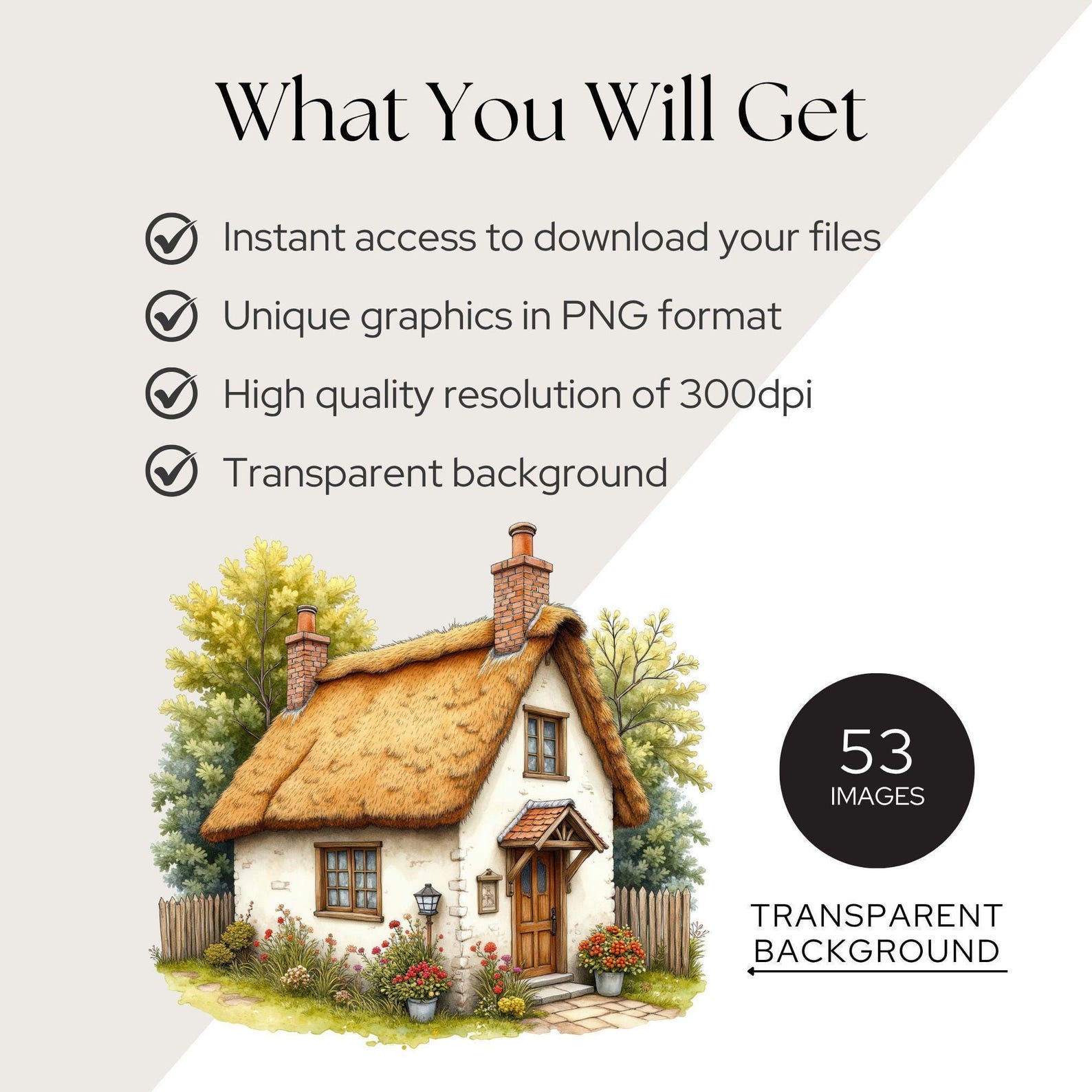 Cozy Cottage Clipart, Country Cottage Life, Cottagecore Aesthetic ...