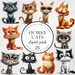 Quirky Cats Clipart PNG, Funny Animals, Whimsical Kittens, Cute Kitty ...