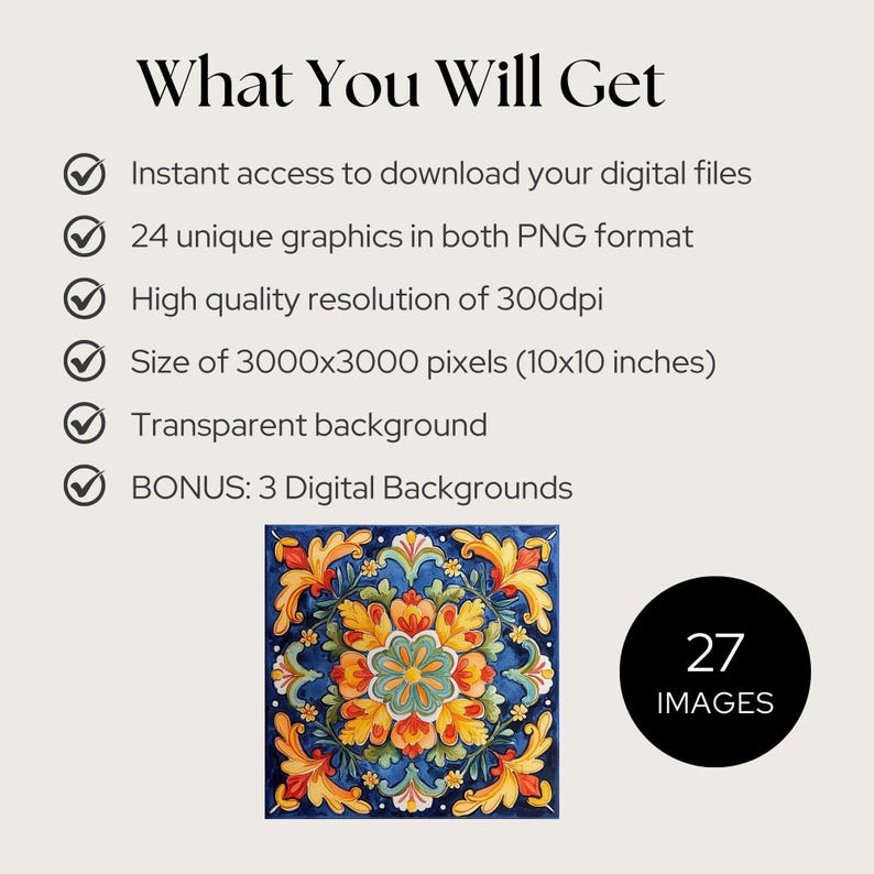 Mexican Talavera Clipart, Talavera Tiles Download, Floral Mosaic Clip ...