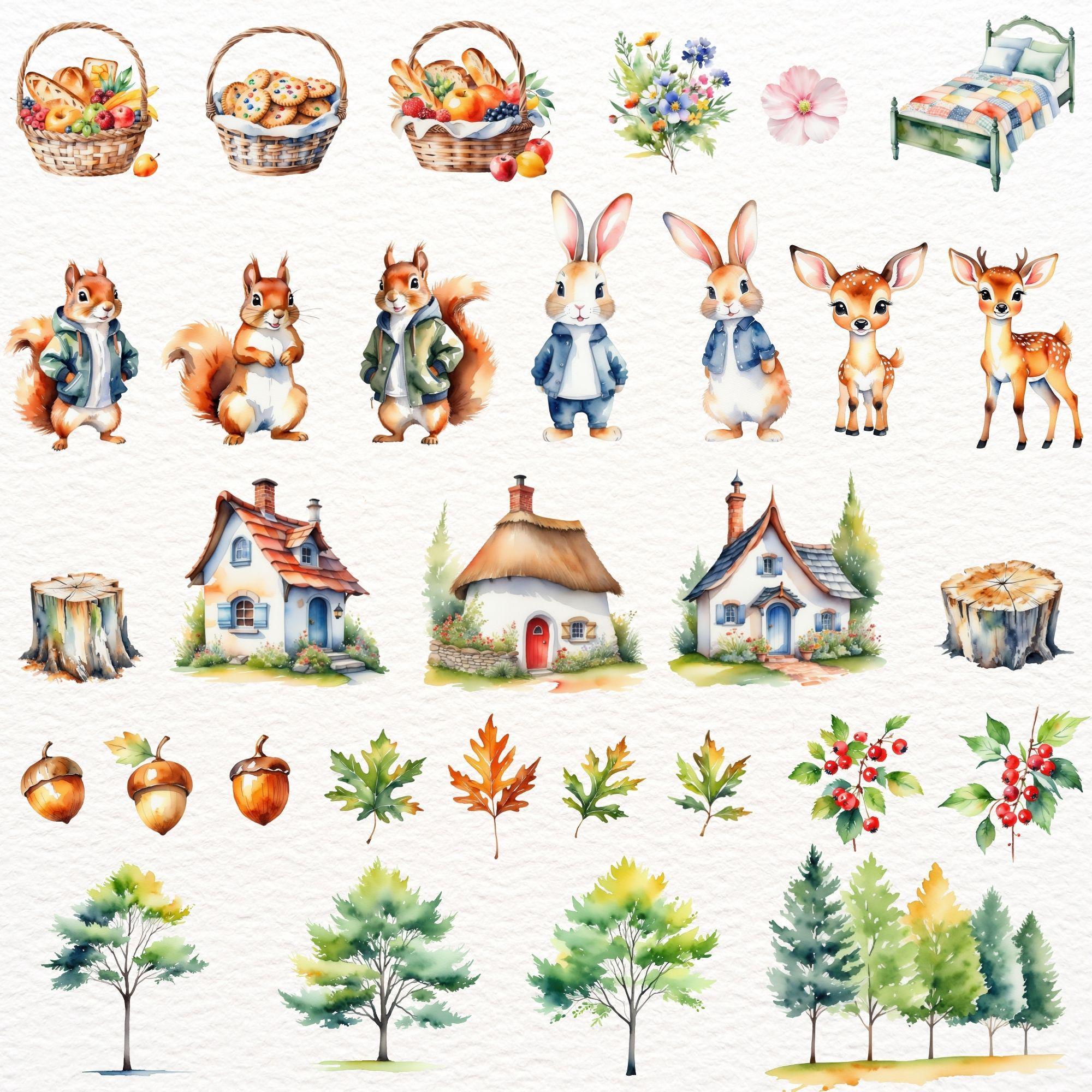 Little Red Riding Hood Clipart, Fairy Tale Storybook Clipart ...