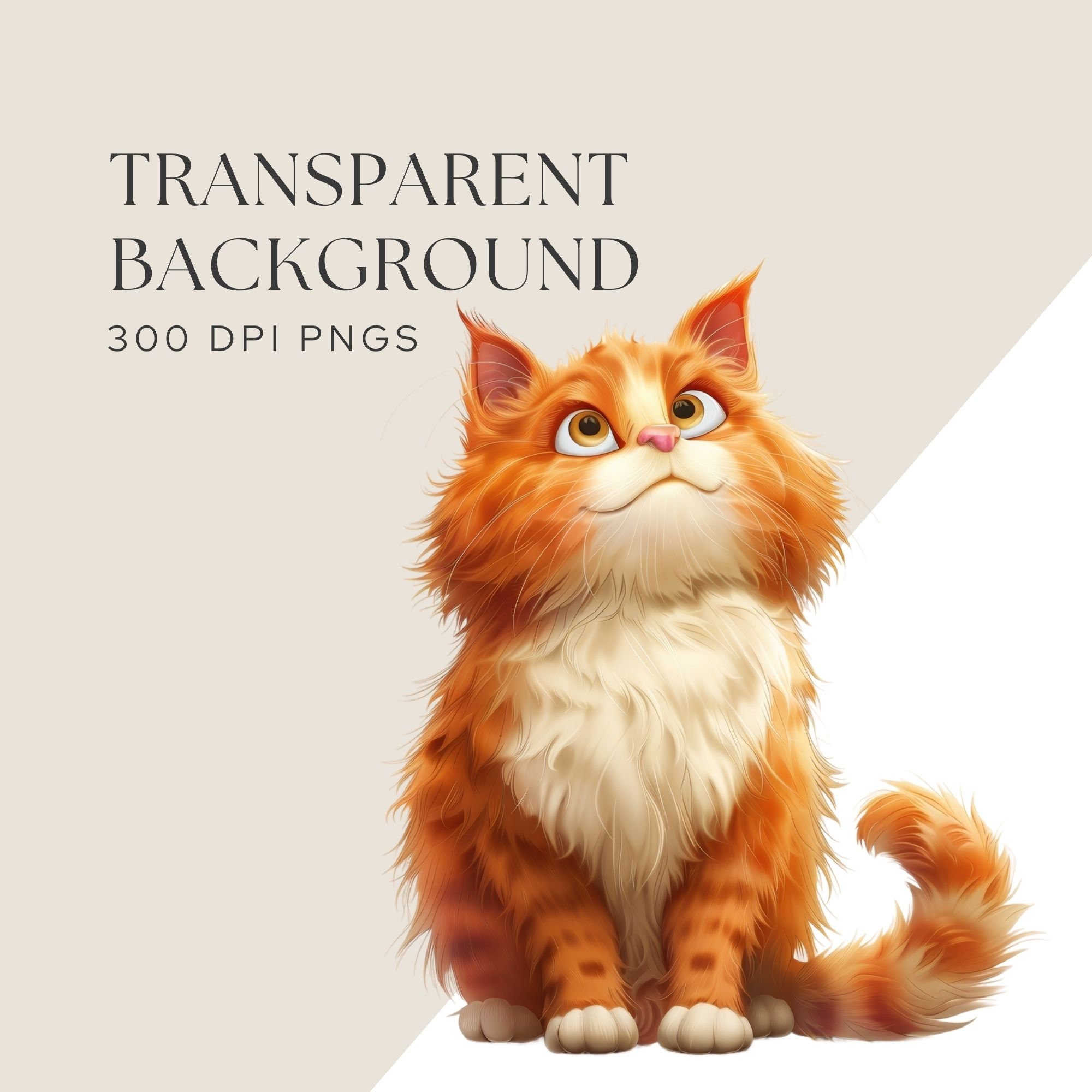 Quirky Cats Clipart PNG, Funny Animals, Whimsical Kittens, Cute Kitty ...