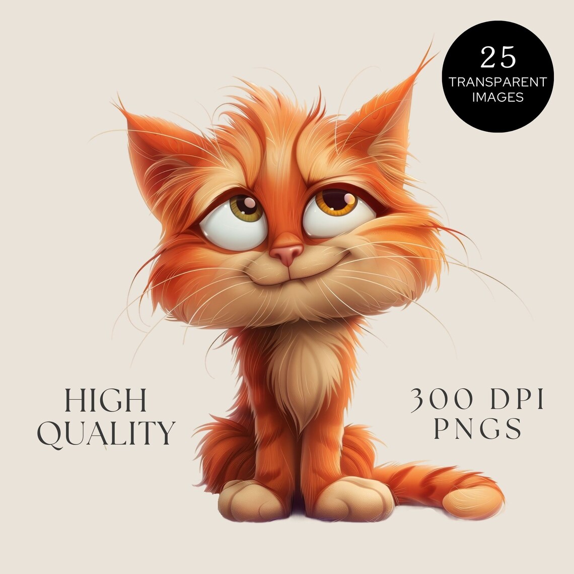 Quirky Cats Clipart PNG, Funny Animals, Whimsical Kittens, Cute Kitty ...