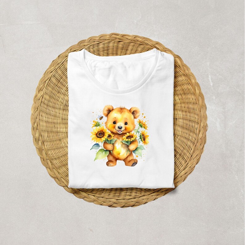 Cute Watercolor Honey Bears Clipart, Nursery Decor, Kids Birthday, Baby ...