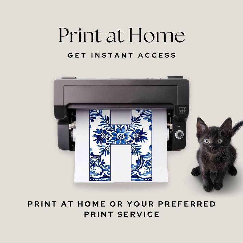 Mediterranean Tiles Alphabet Clipart, Watercolor Blue and White Letters ...