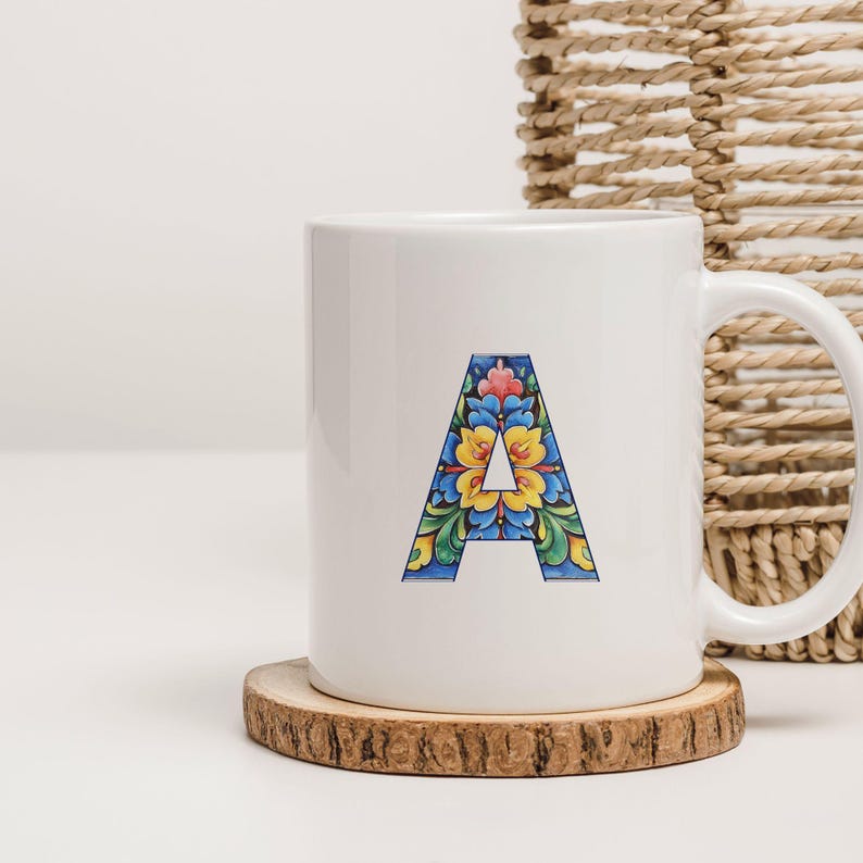 Mexican Talavera Alphabet Clipart, Fiesta Doodle Alphabet, Mexican Font ...