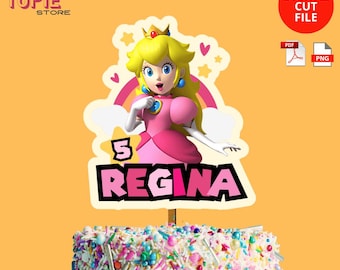 Princess Peach Cake Topper - Etsy