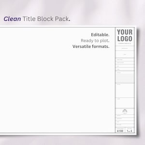 Editable Architectural Title Block Template: DWG CAD Layout - Etsy