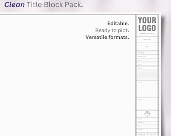 Editable Architectural Title Block Template: DWG CAD Layouts - Etsy
