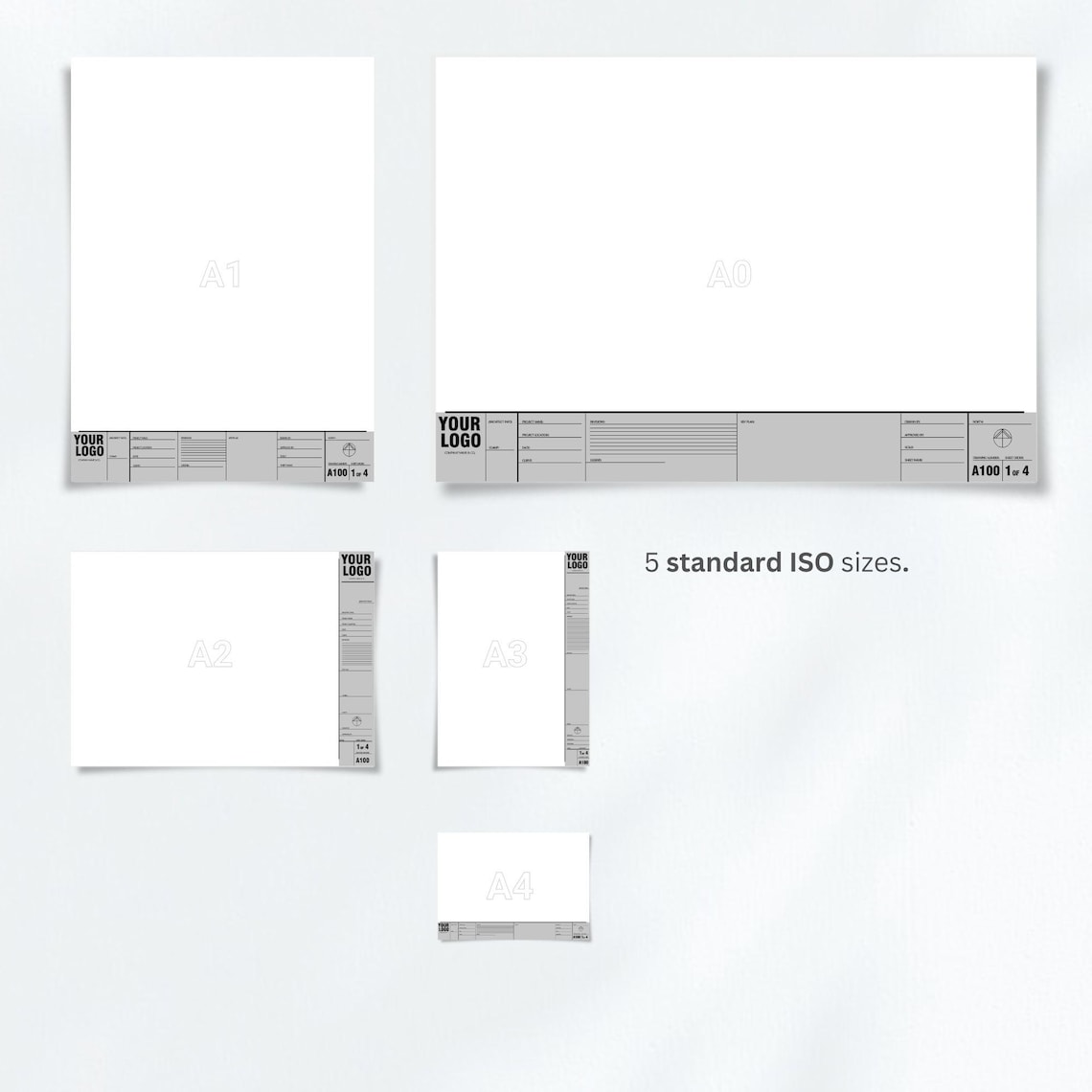 Editable Architectural Title Block Template: DWG CAD Layout - Etsy