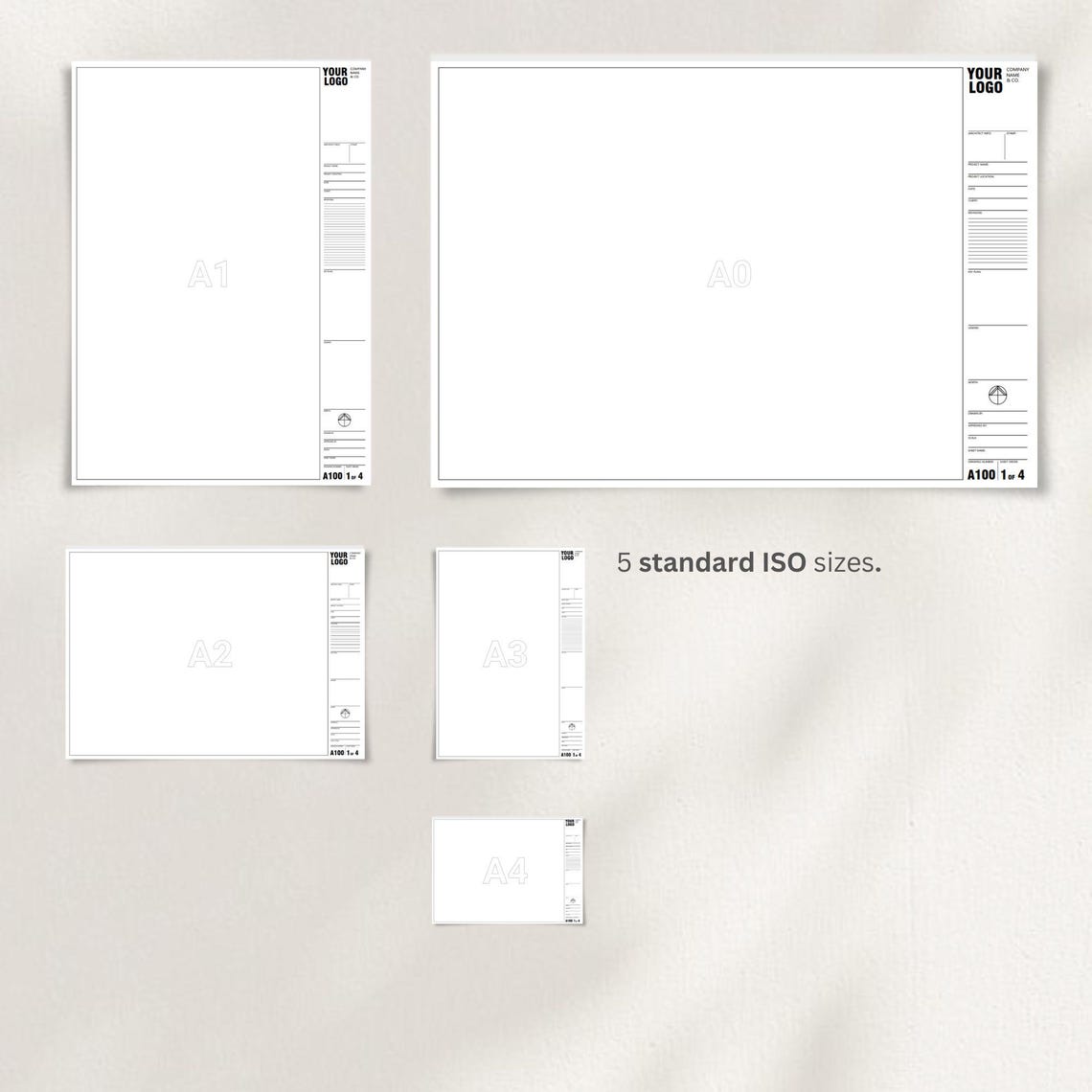 Editable Architectural Title Block Template: DWG CAD Layouts - Etsy