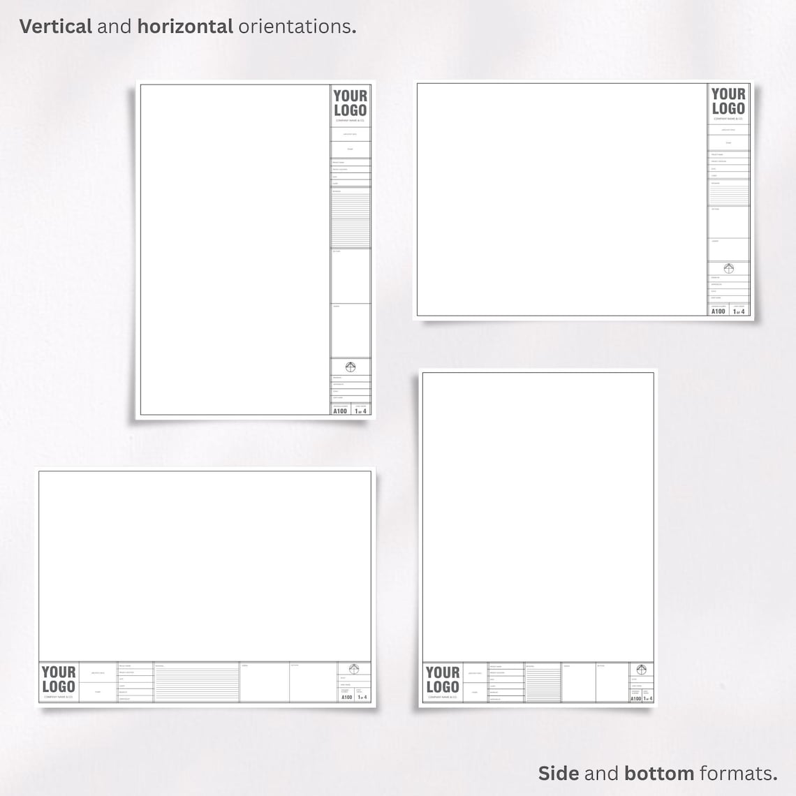 Editable Architectural Title Block Template: DWG CAD Layout - Etsy