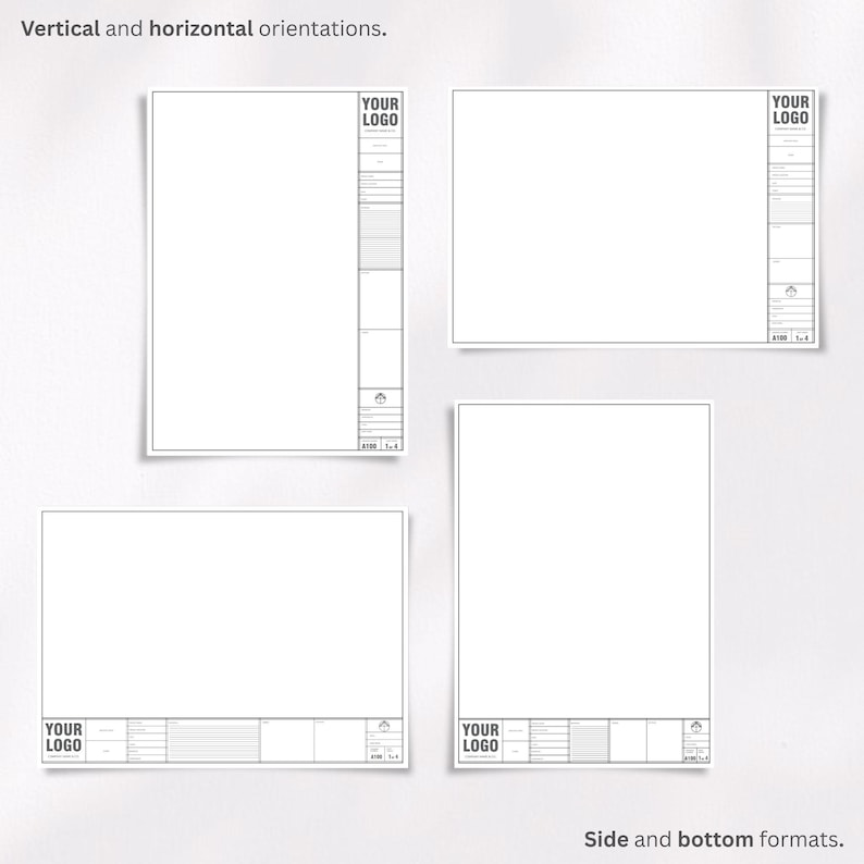 Editable DWG Simple Architectural Title Block - Etsy
