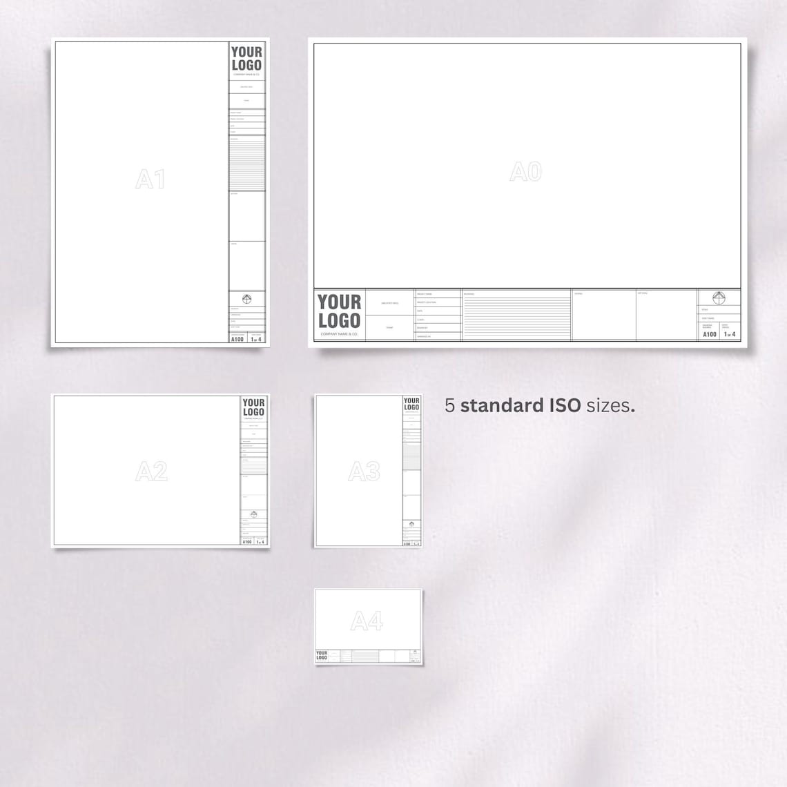 Editable Architectural Title Block Template: DWG CAD Layout - Etsy