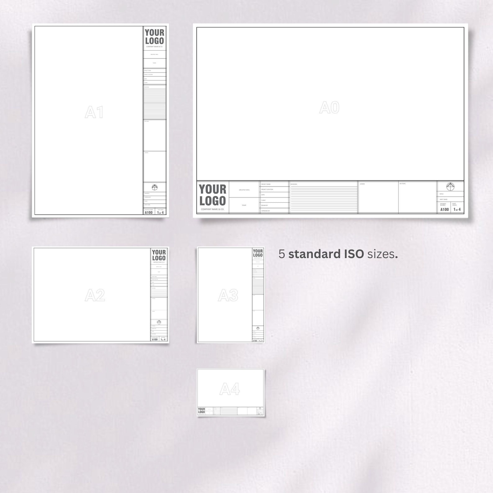 Editable Architectural Title Block Template: DWG CAD Layout - Etsy