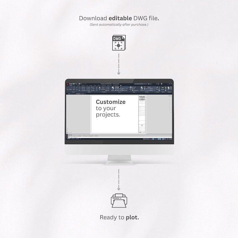 Editable DWG Simple Architectural Title Block - Etsy