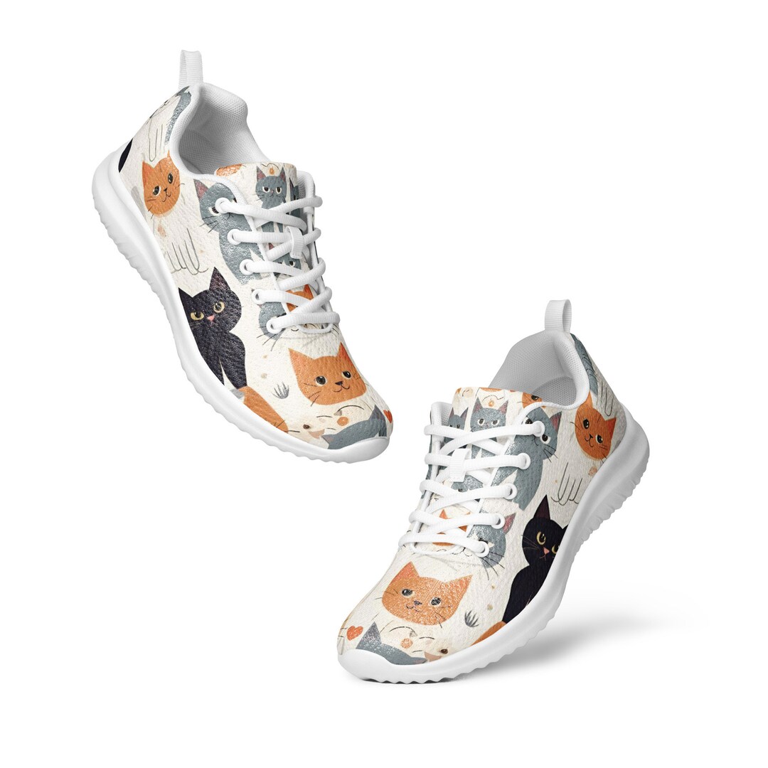 All Over Cat Print Women’s Athletic Shoes - Etsy