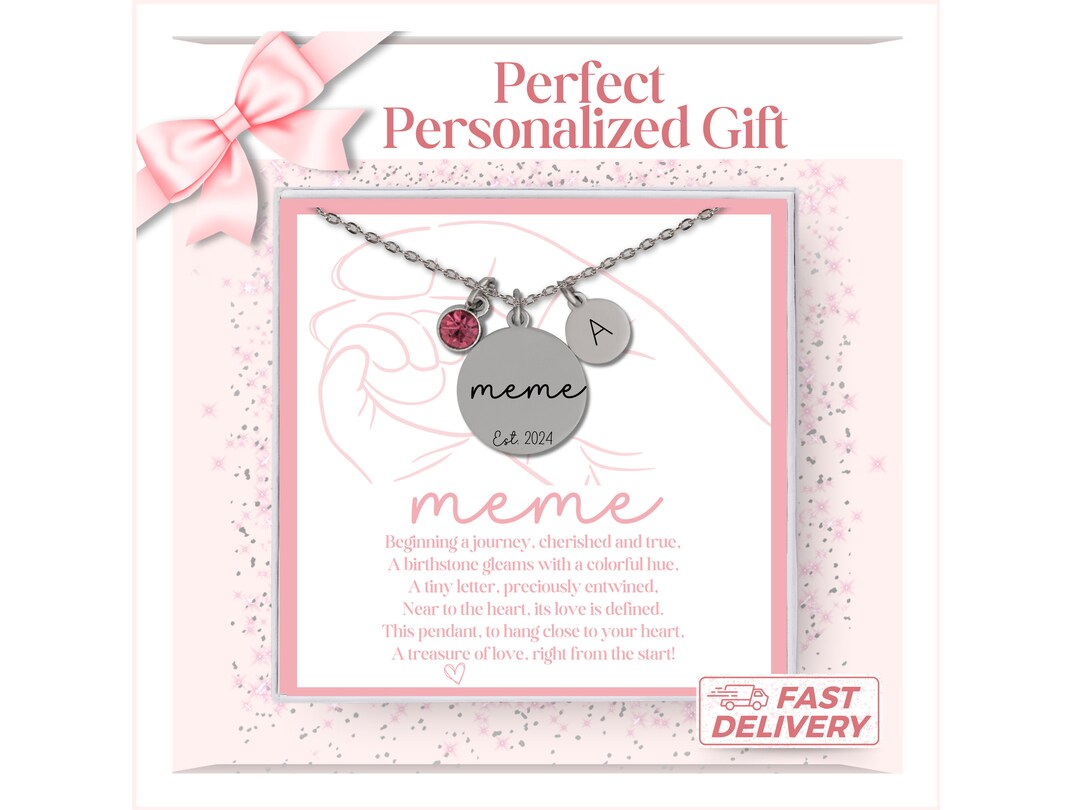 Personalized Gift for Mom Meme Necklace Personalized Jewelry Pendant ...