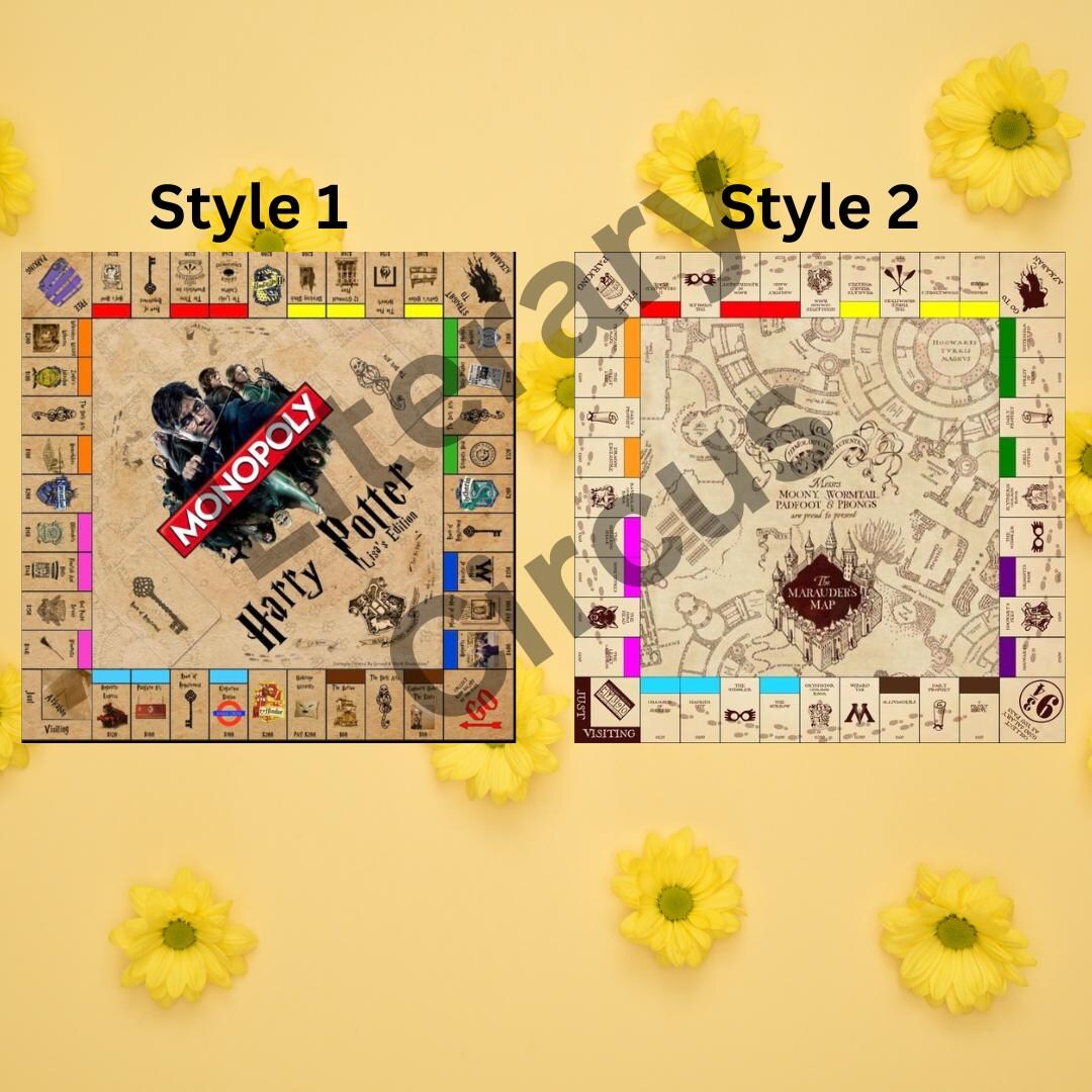 Harry Potter Monopoly Board And Pieces 112 Scale Miniature Dollhouse Miniature Decor Dollhouse