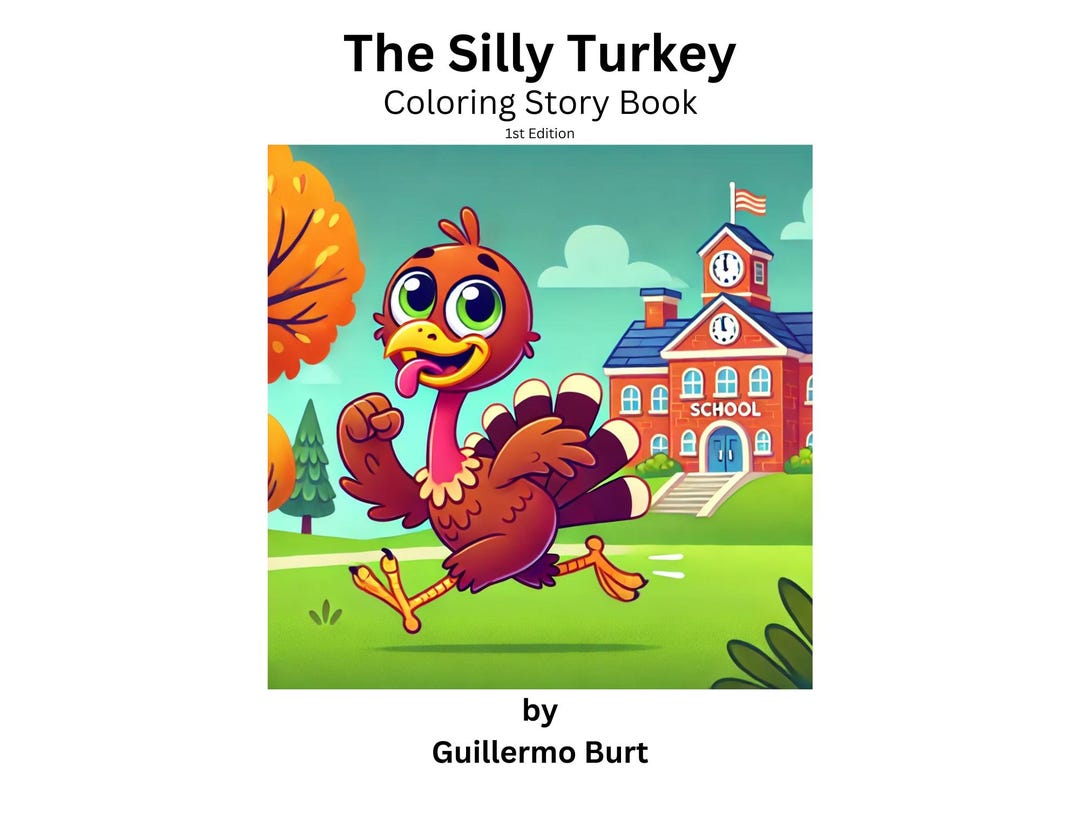 The Silly Turkey - Coloring Story Book - Etsy