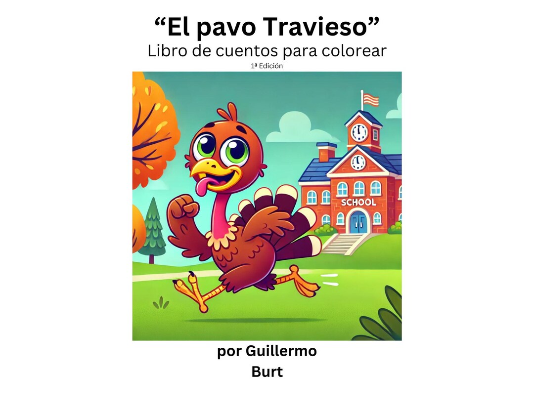 El Pavo Travieso - Coloring Story Book (spanish Edition) - Etsy